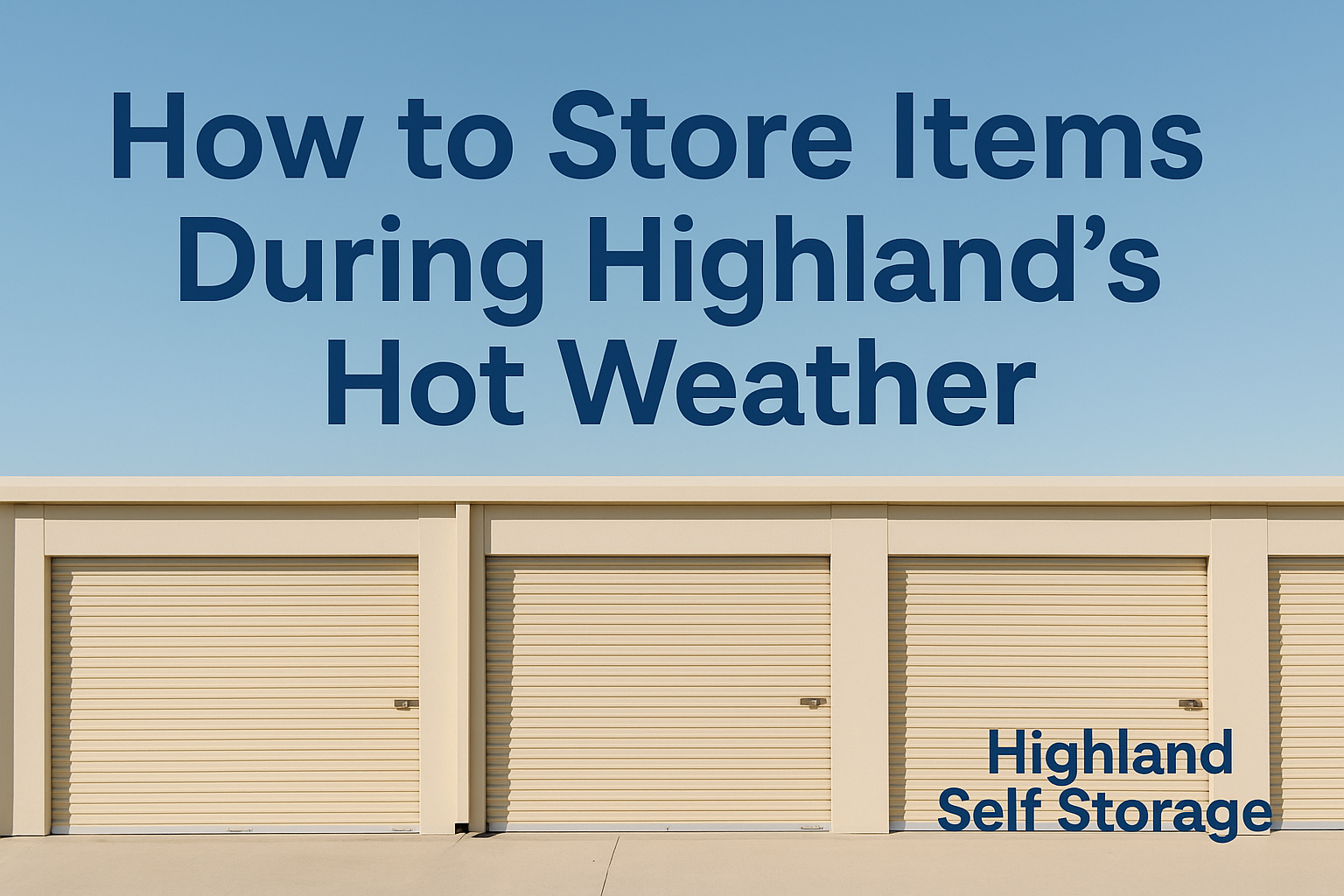 How to Store Items During Highland’s Hot Weather