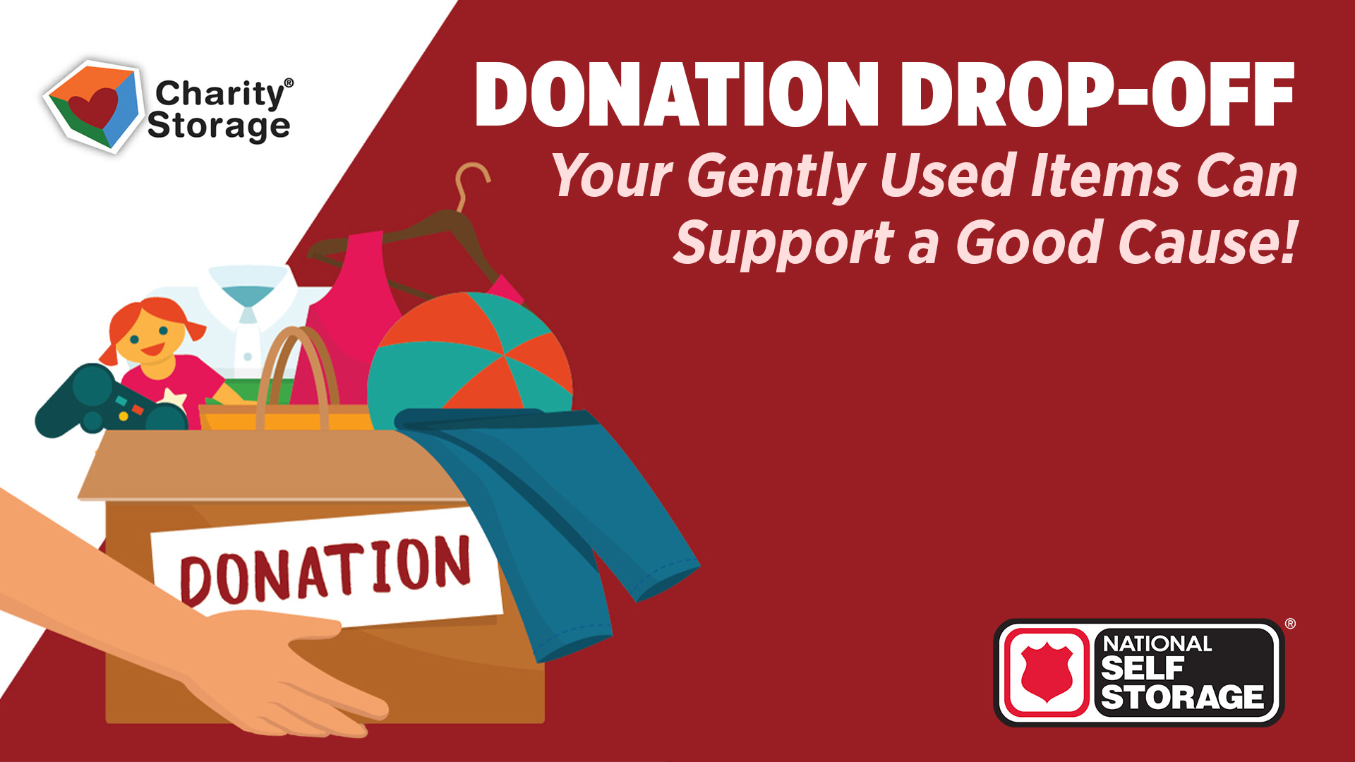 Your Unwanted Items Can Support a Good Cause! | National Self Storage
